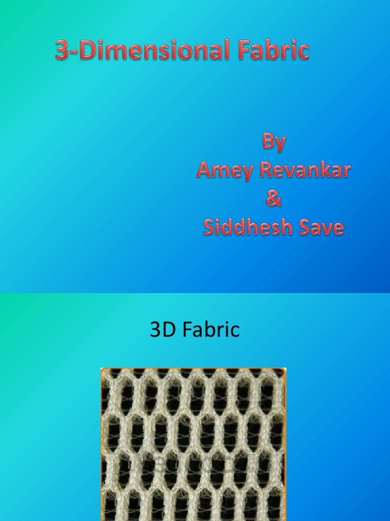3D Fabric | PDF | Textiles | Weaving