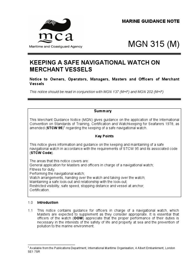 MGN 315 | PDF | Navigation | Watch