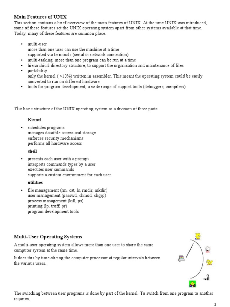 Unix Features | PDF | Command Line Interface | Operating System
