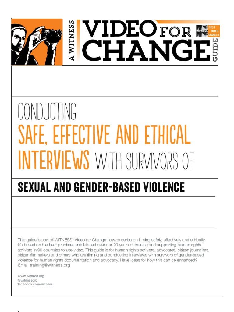 Conducting Safe, Effective and Ethical Interviews With Survivors of ...