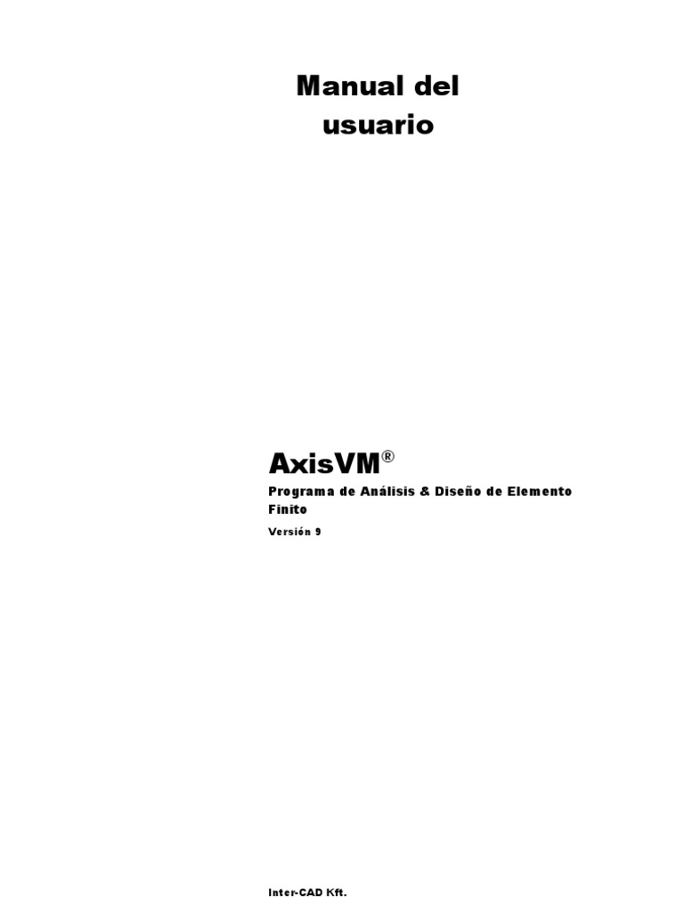 Manual AxisVM Calculo Estructural | PDF | Servidor (Computación) | Windows Nt
