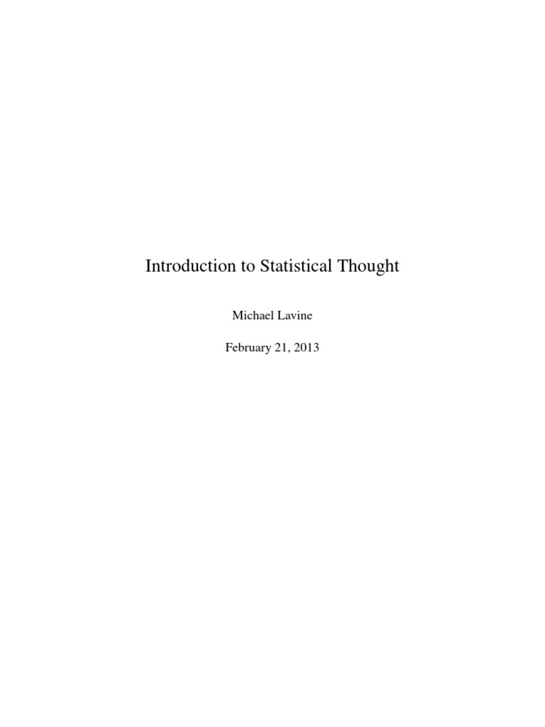Intro To Statistical Thought | PDF | Probability Density Function ...