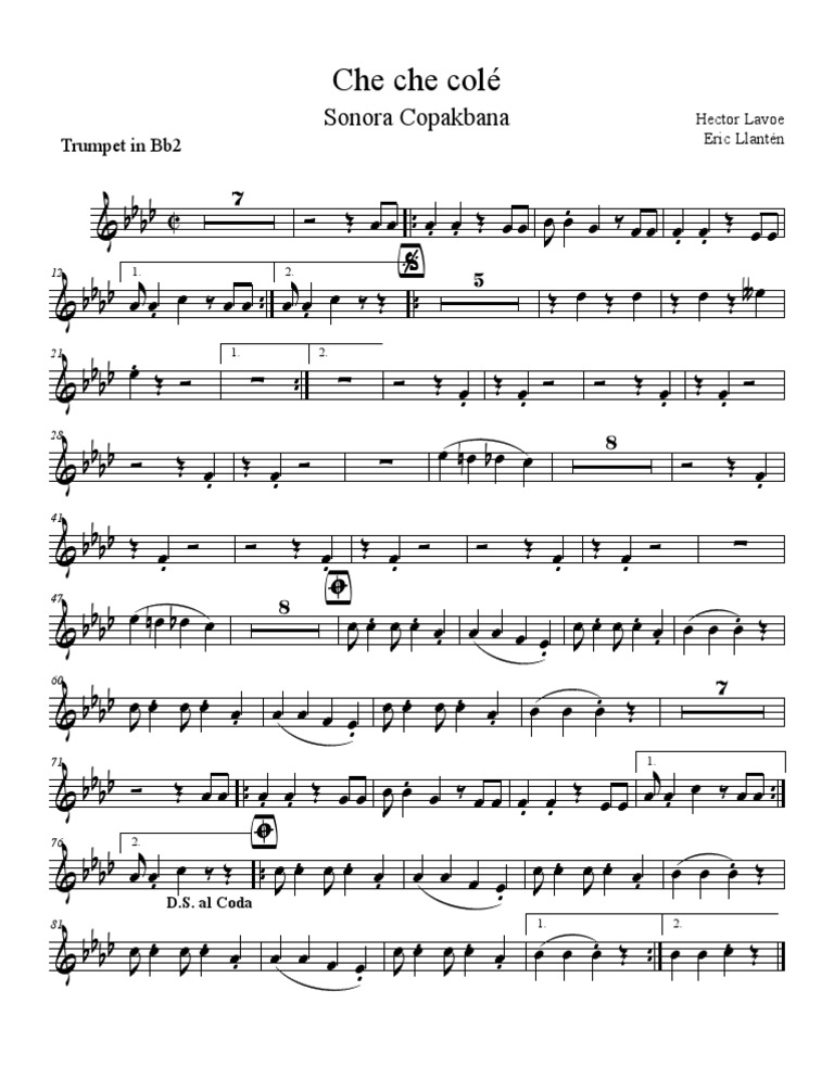 Che Che Cole-Trumpet in Bb2 | PDF