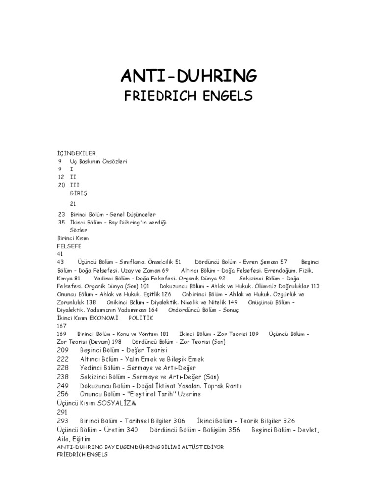 Anti Duhring - Friedrich Engels PDF | PDF