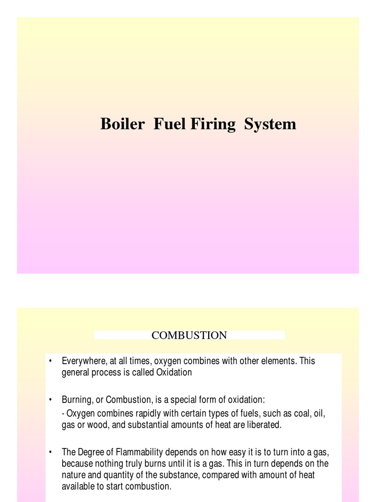 Boiler Fuel Firing System | PDF | N Ox | Combustion
