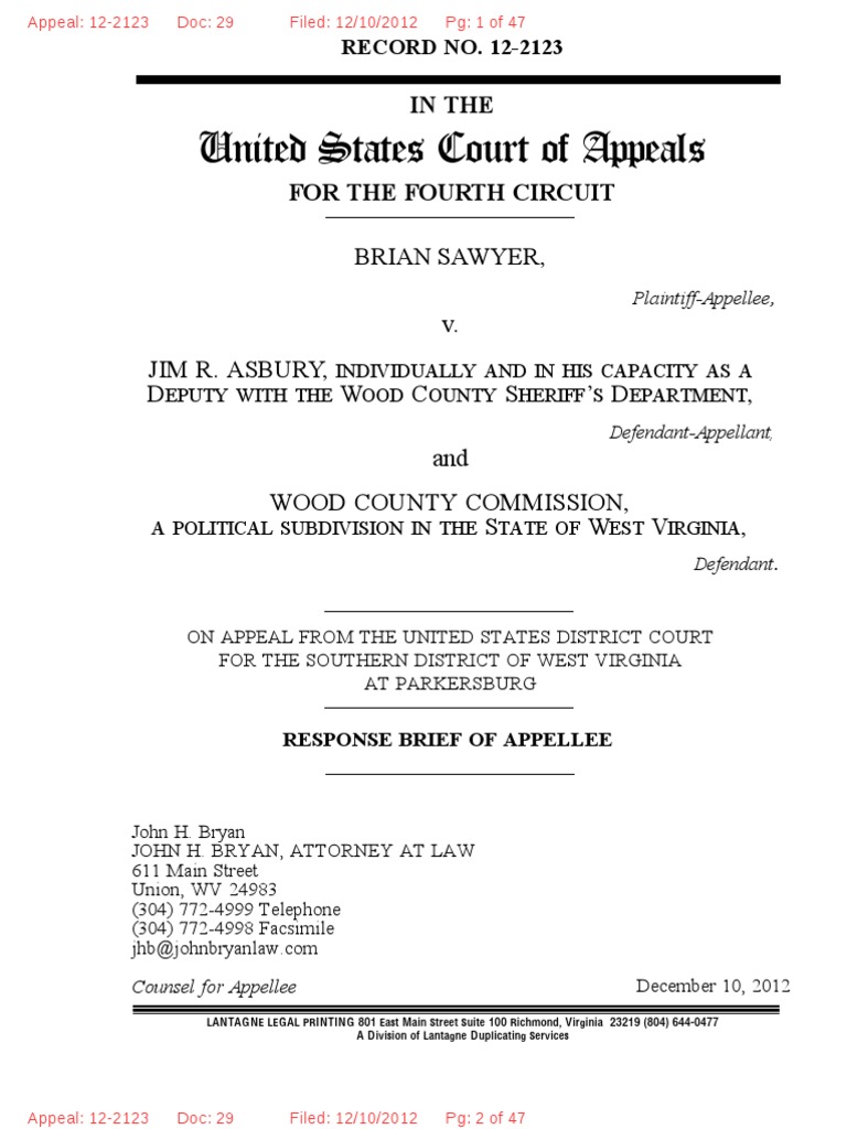 Appellee's Response Brief | Judgment (Law) | Summary Judgment