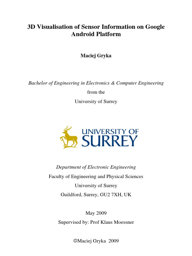 Project Report Android 3d Pdf Android Operating System Application Programming Interface