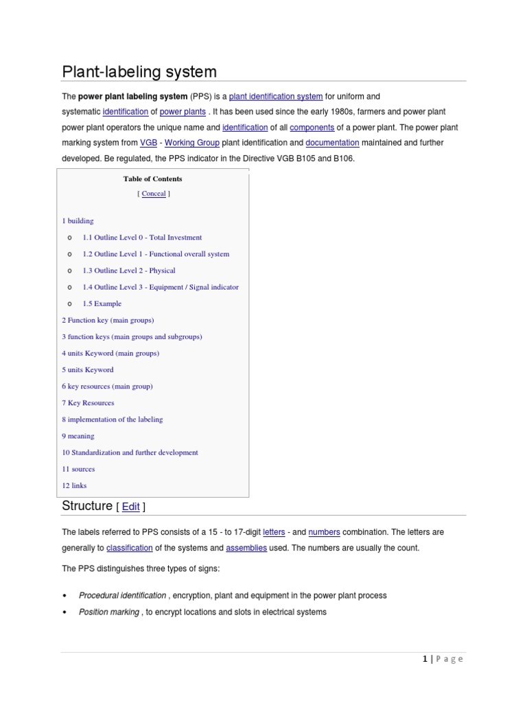 Power Plant Labelling Sytem (KKS Numbering Code) | Download Free PDF ...