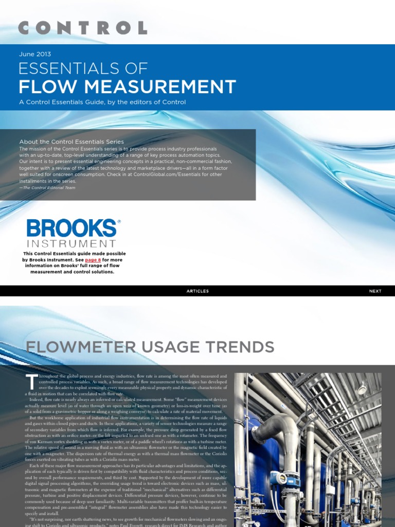Practical Flow Essentials | PDF | Flow Measurement | Fluid Dynamics
