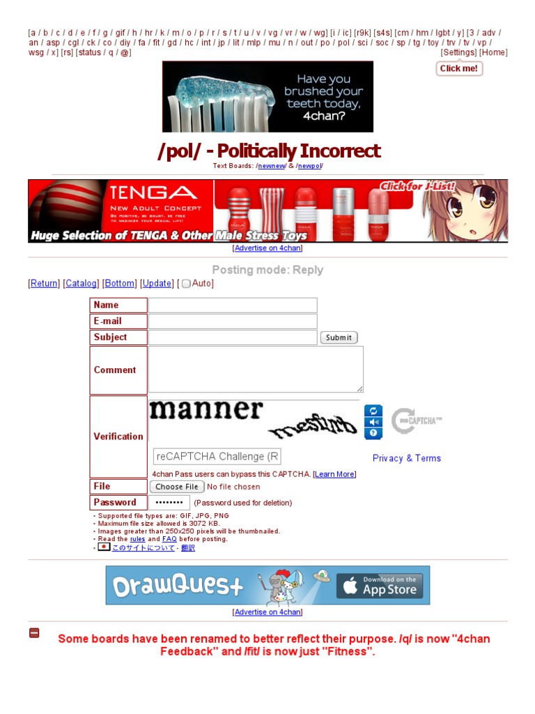 pol/ - Politically Incorrect: Posting Mode: Reply | PDF | Science ...