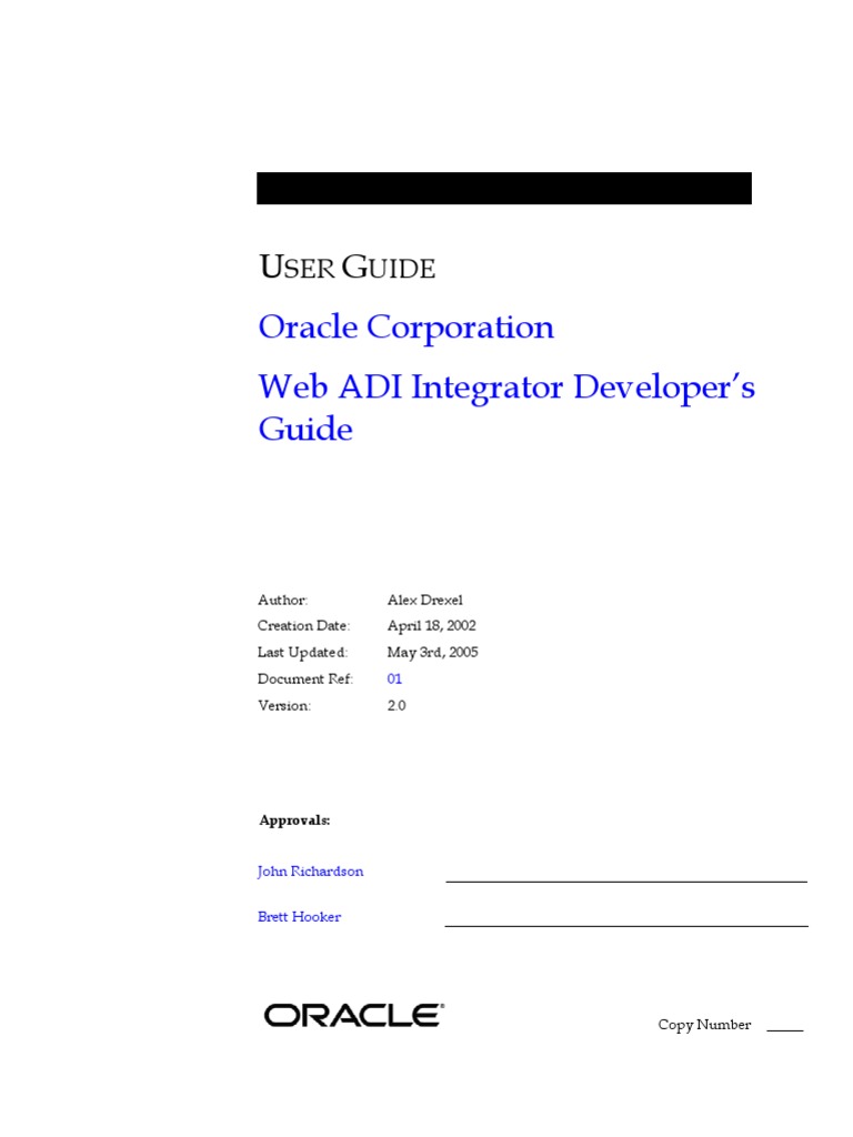 Web ADI Integrator Developer's Guide | PDF | Application Programming ...