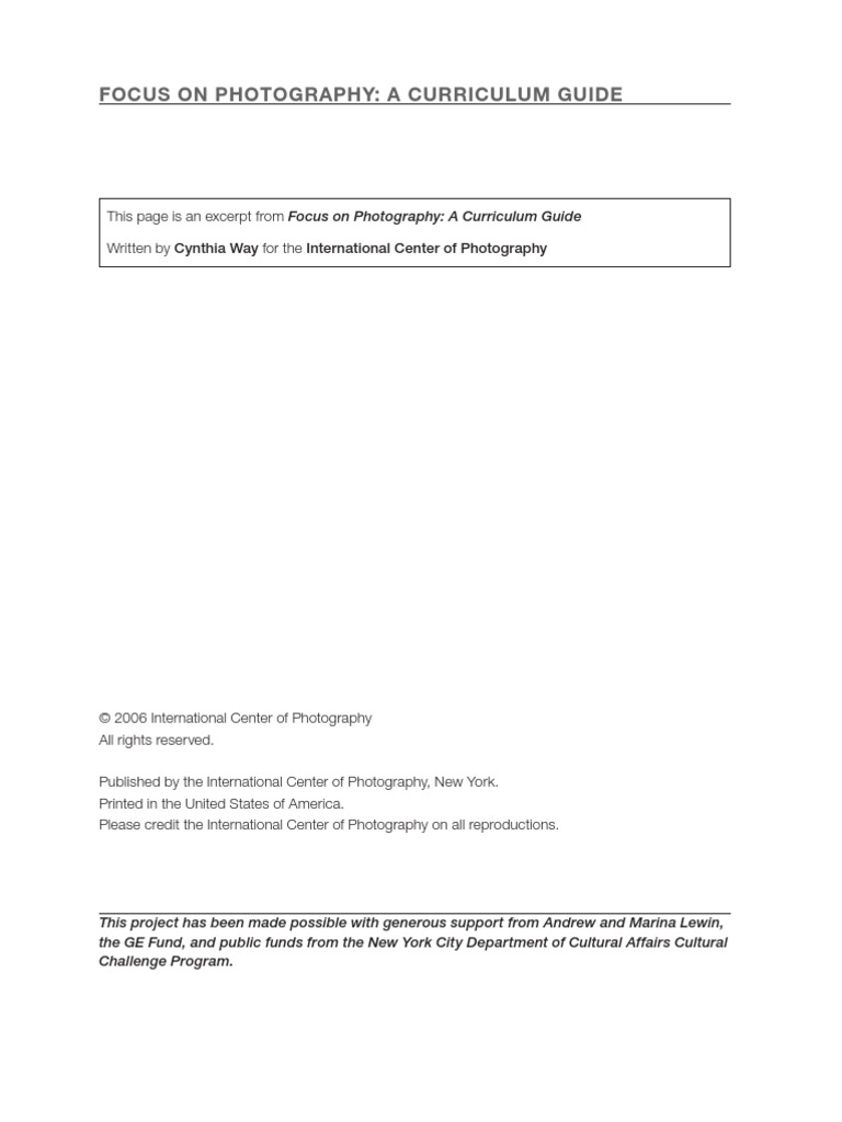 ICP Curriculum Part 4 | PDF | Camera | Composition (Visual Arts)