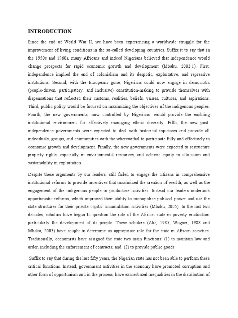 Statism | PDF | Development Economics | Nigeria