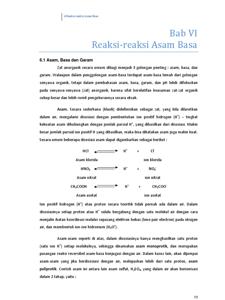 Reaksi Asam Basa: Definisi dan Contoh | PDF