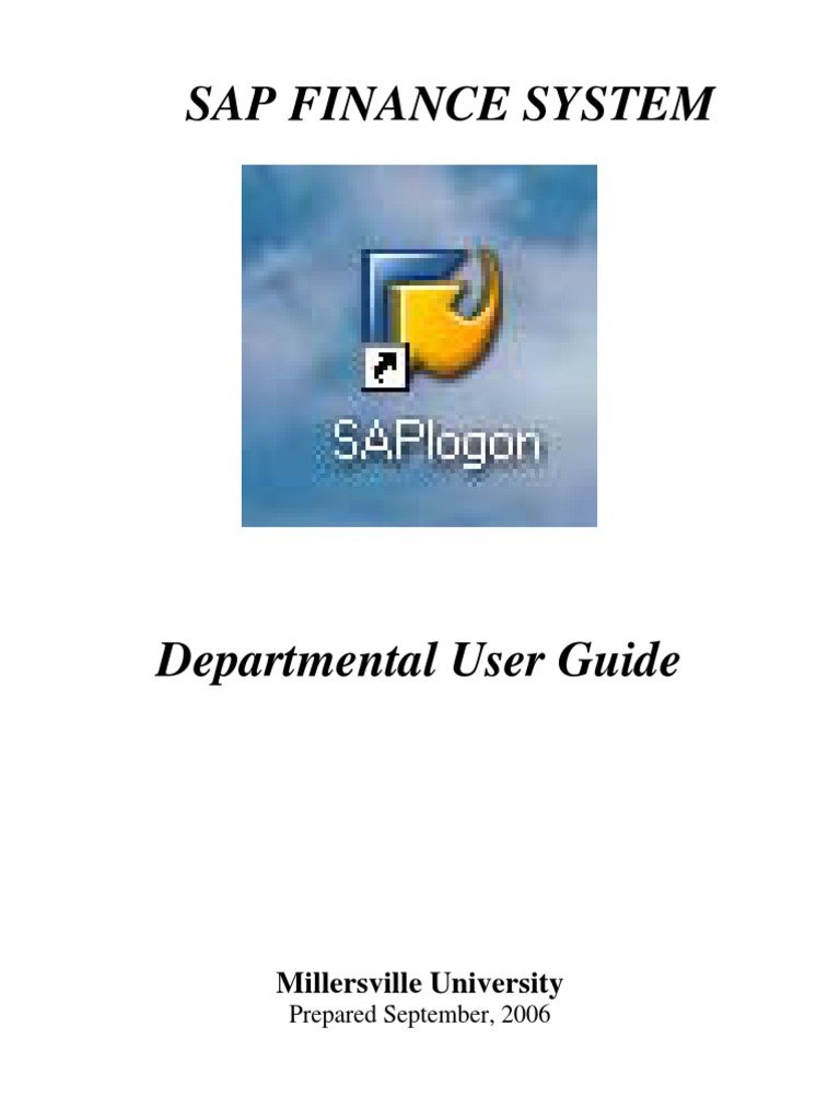 SAP FINANCE SYSTEM - Departmental User Guide | Download Free PDF | Mail ...