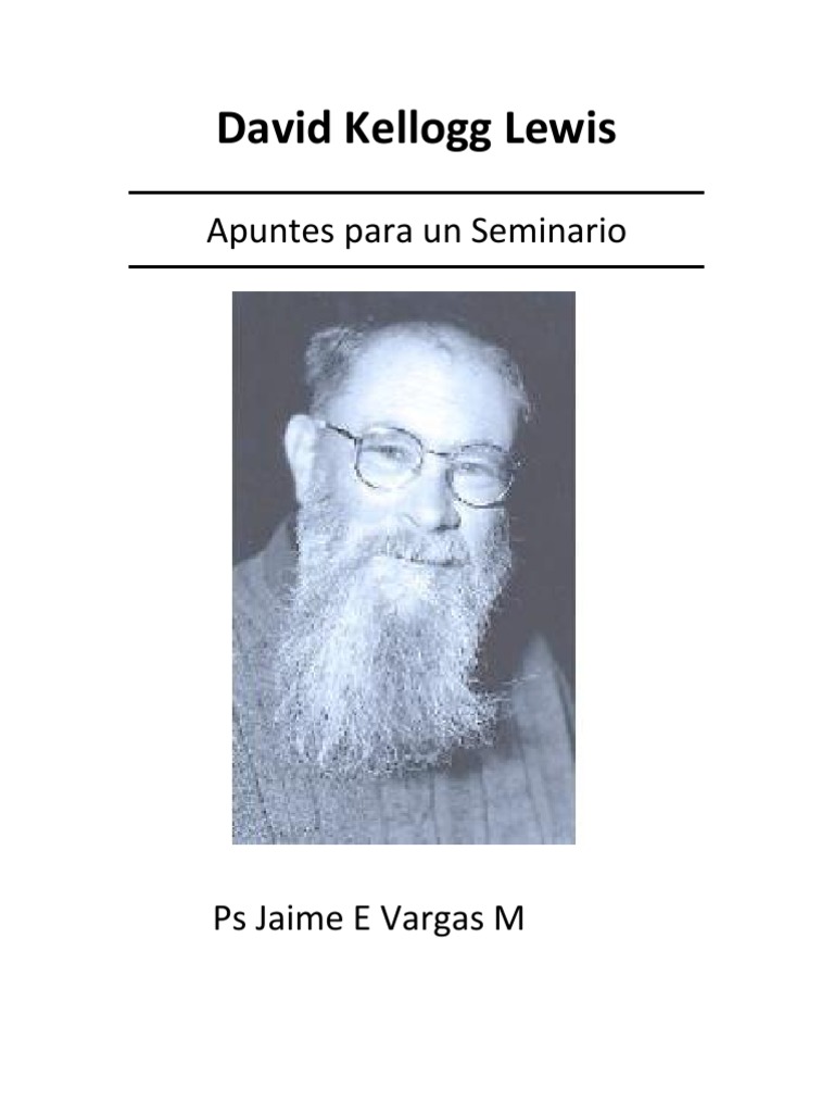 David Kellogg Lewis y su teoría del realismo modal | PDF | Verdad ...