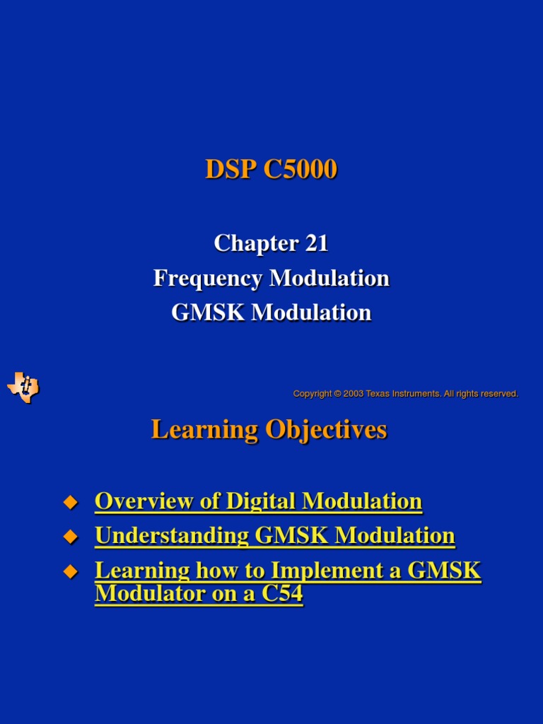 GMSK Modulation Overview and Implementation | PDF | Modulation ...