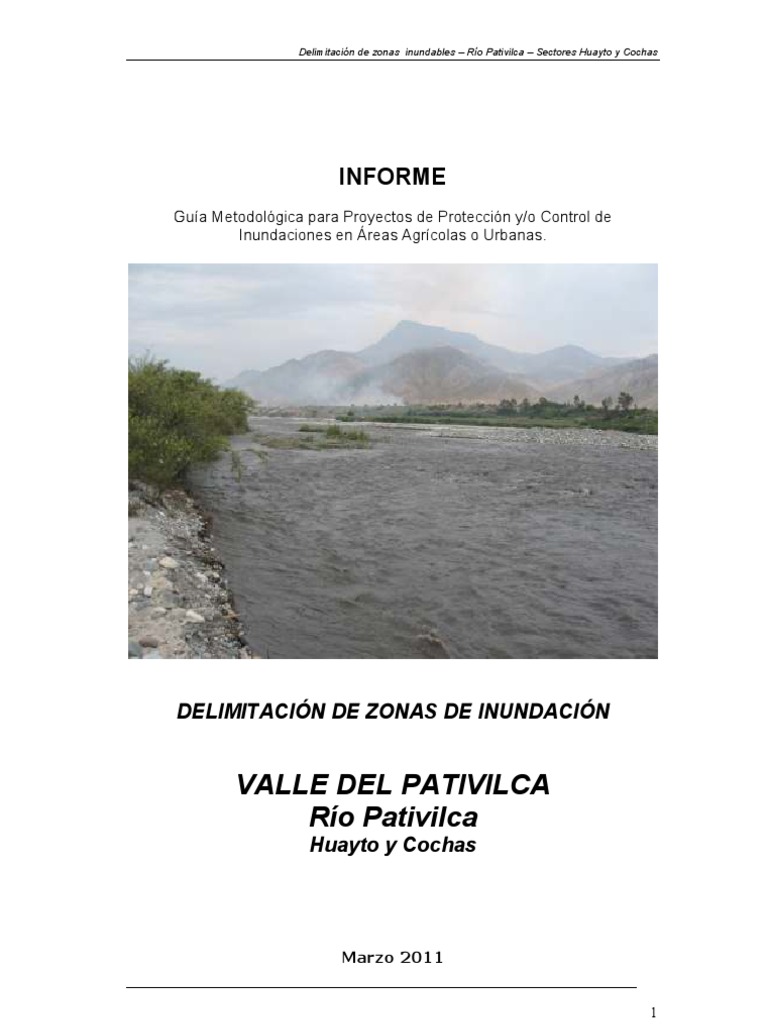 Zonas Inundables Río Pativilca | PDF | Canal | Descarga (hidrología)