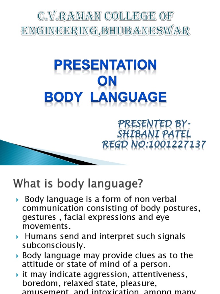 Body Language Essentials for Presentations | PDF