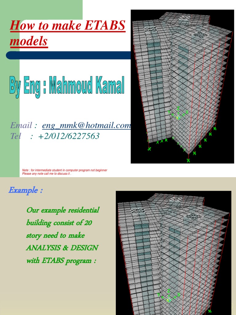 How to create ETABS models in 40 steps or less | PDF | Column ...
