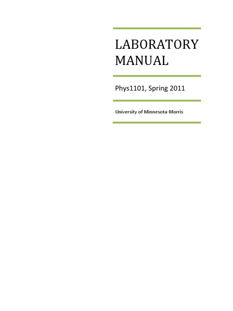 Laboratory Manual | PDF | Velocity | Significant Figures