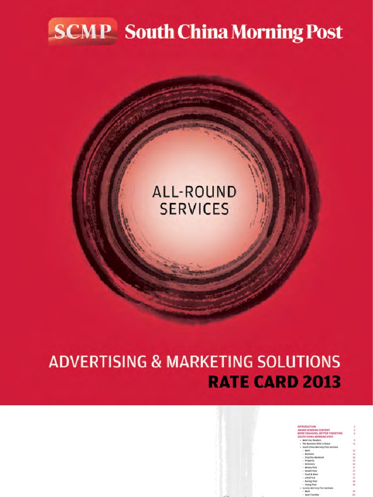 SCMP Marketing Guide Hongkong 2013 | Newspapers | Advertising