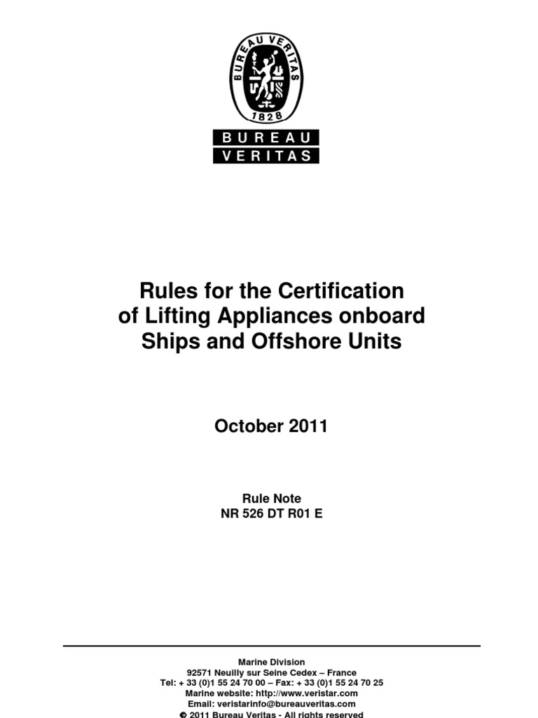 Rules For The Certification | PDF | Crane (Machine) | Transport