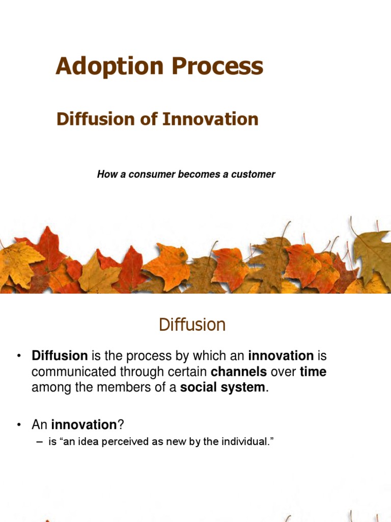 Theory of Adoption | Innovation | Social Psychology
