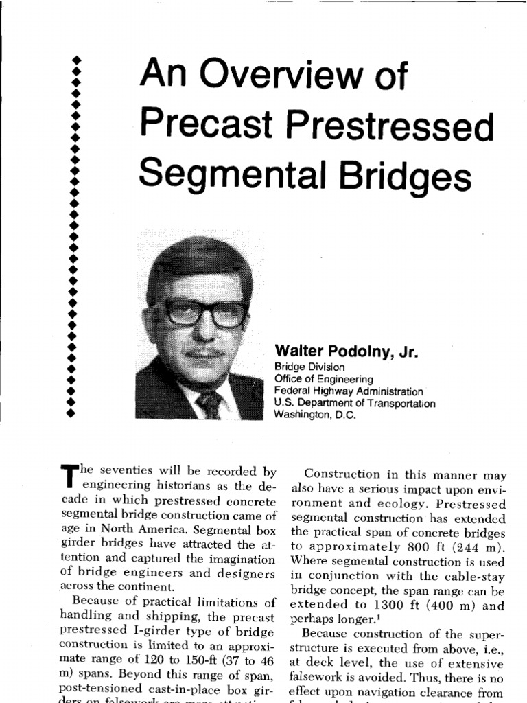 An Overview of Precast Prestressed Segmental Bridges | PDF ...