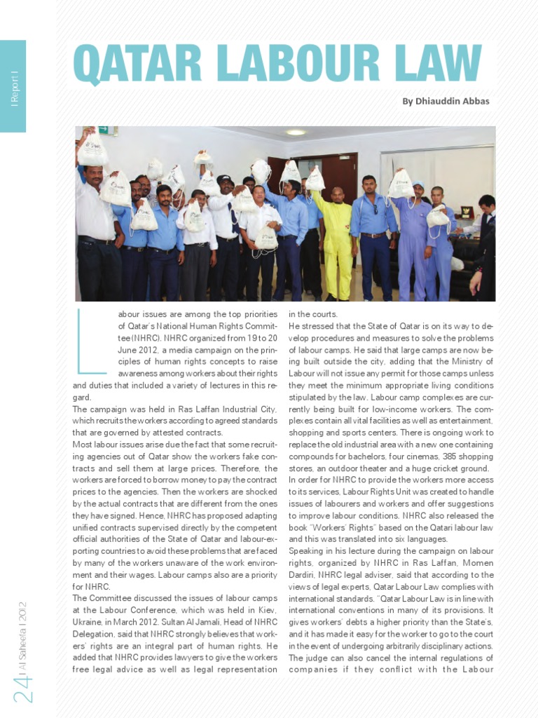 Qatar Labour Law: by Dhiauddin Abbas | Download Free PDF | Qatar ...