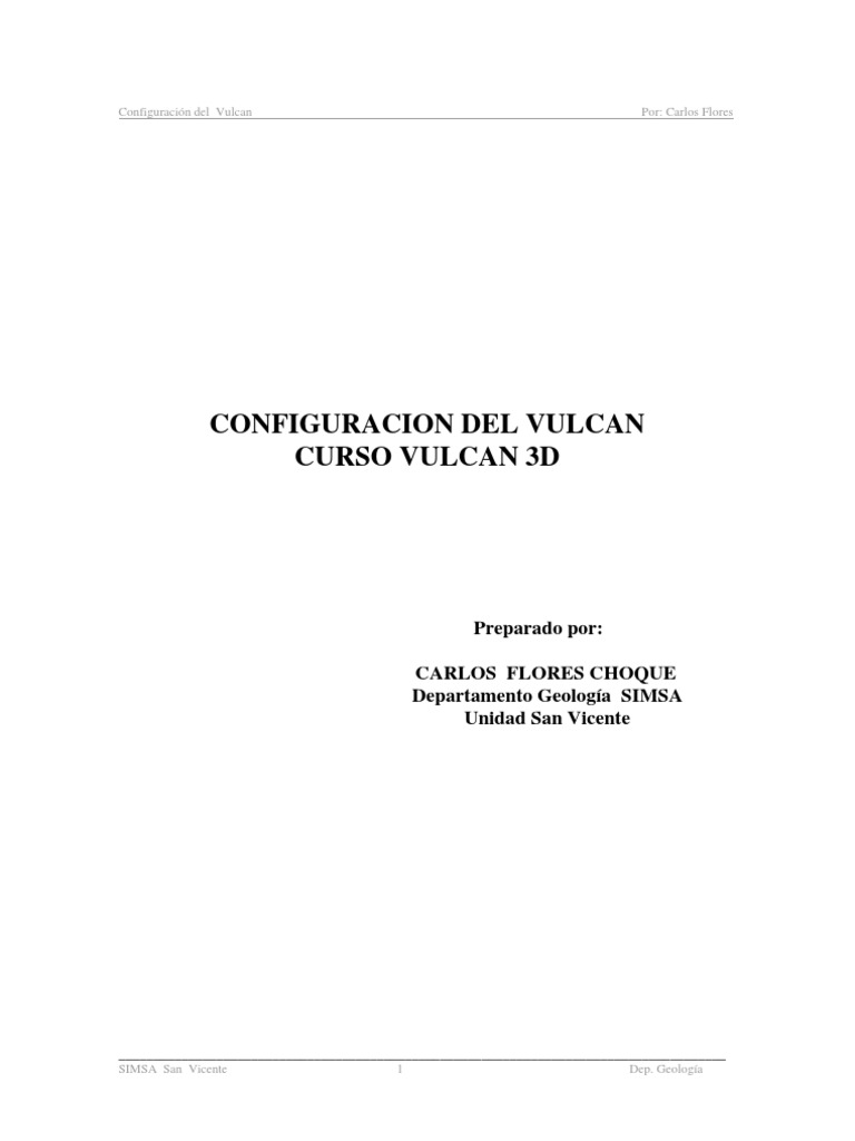 01 - Configuracion Del Vulcan PDF | PDF | Archivo de computadora ...