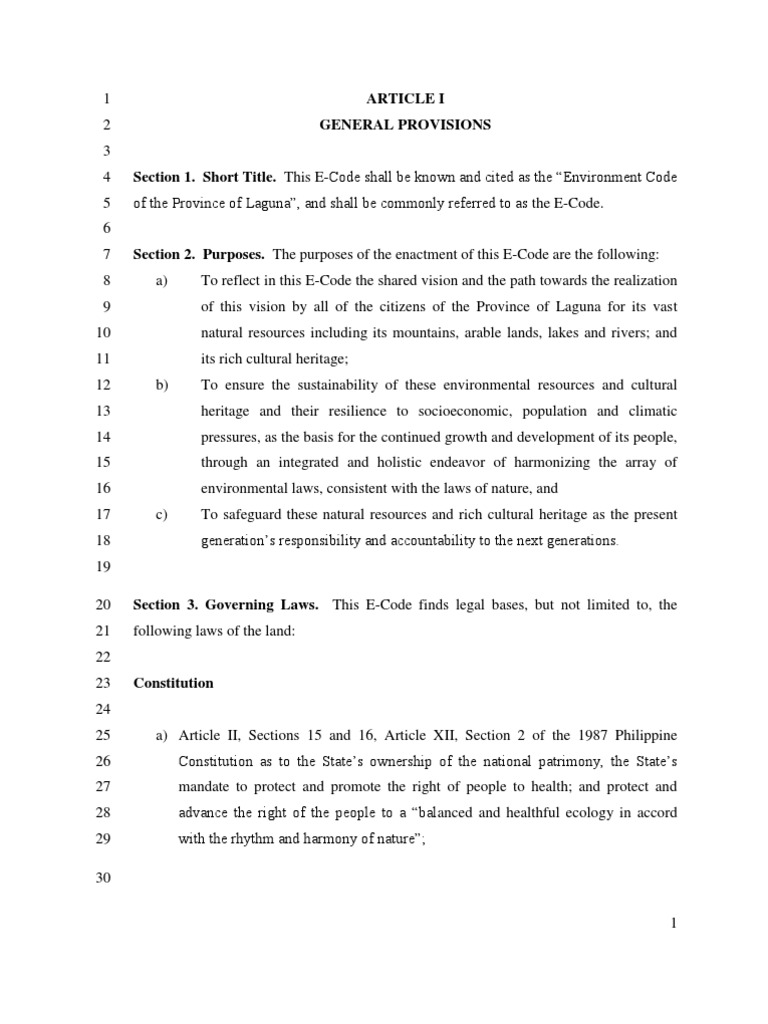 2nd Draft of The Environmental Code | PDF | Water Resources ...