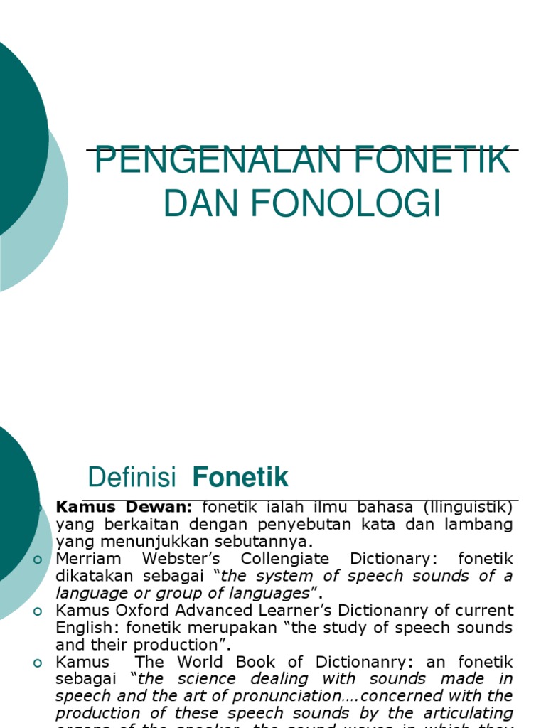 Pengenalan Fonetik Dan Fonologi | PDF | Seni & Disiplin Bahasa | Kajian Bahasa Asing
