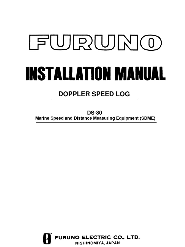 Furuno DS-80 Installation Manual | PDF | Nut (Hardware) | Screw