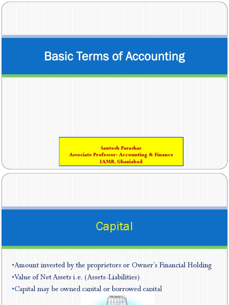Basic Terms of Accounting | PDF | Expense | Discounts And Allowances