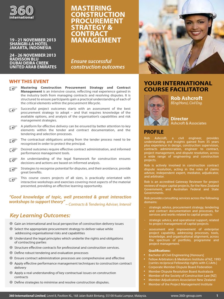 Mastering Construction Procurement Strategy & Contract Management | PDF ...