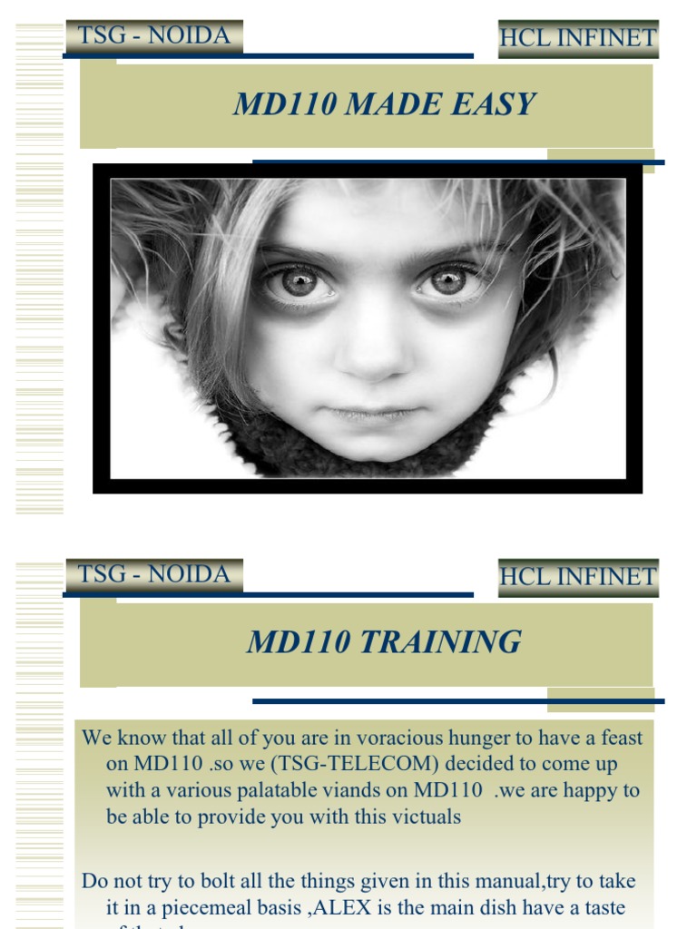 Training of MD 110 | PDF