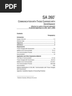 ISA 260: Governance Communication Guide | PDF | Financial Audit ...