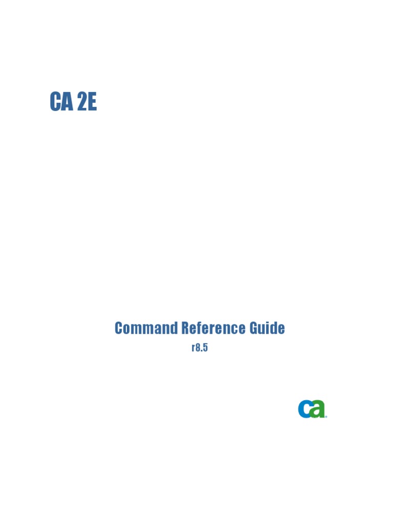 CA2E CmdRef ENU PDF | PDF | Application Programming Interface | Command Line Interface