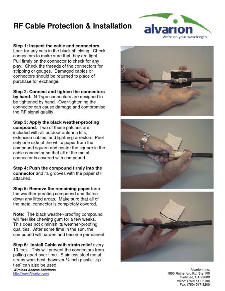 Antenna Cable Installation Guide | PDF