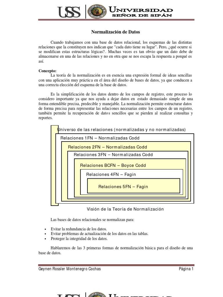 Normalizacion de Datos | PDF