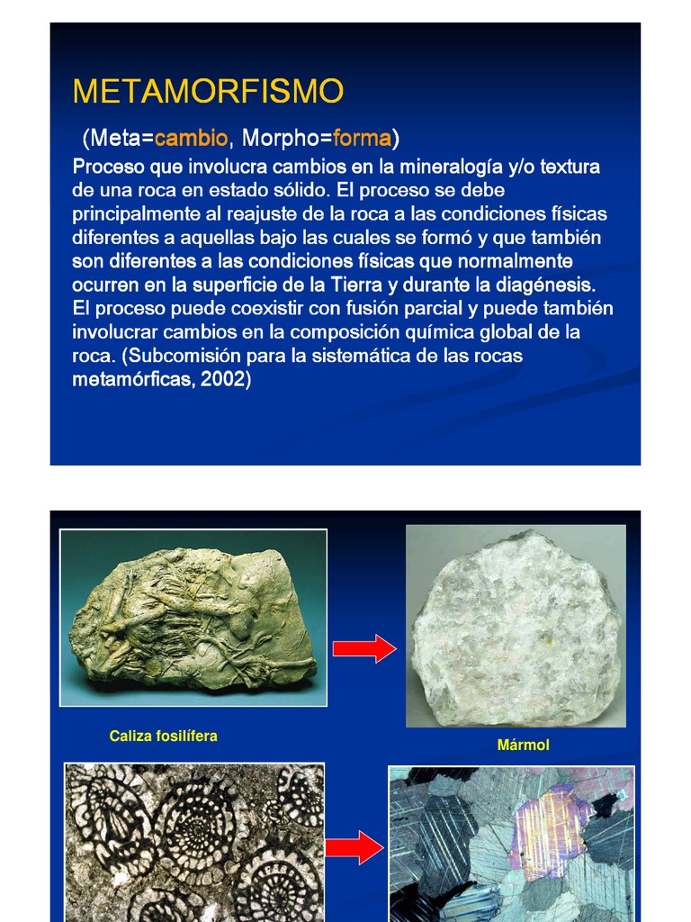 Tema 1 2 3 Conceptos, Tipos de Metamorfismo (Modo de Compatibilidad ...