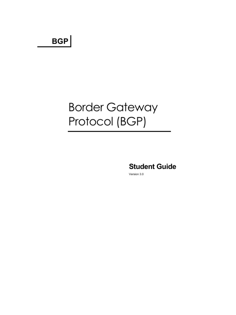 Knowledgenet BGP - Student Guide v3 | PDF | Computers
