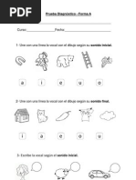 Prueba de Lenguaje Primero Básico Primer Semestre | PDF