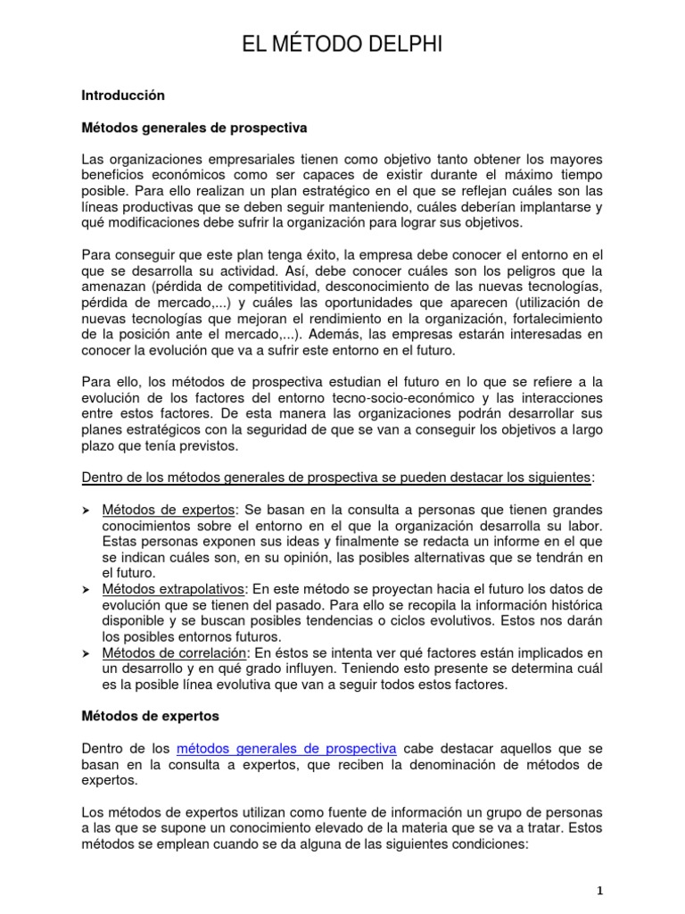 Introducción Al Método Delphi | PDF