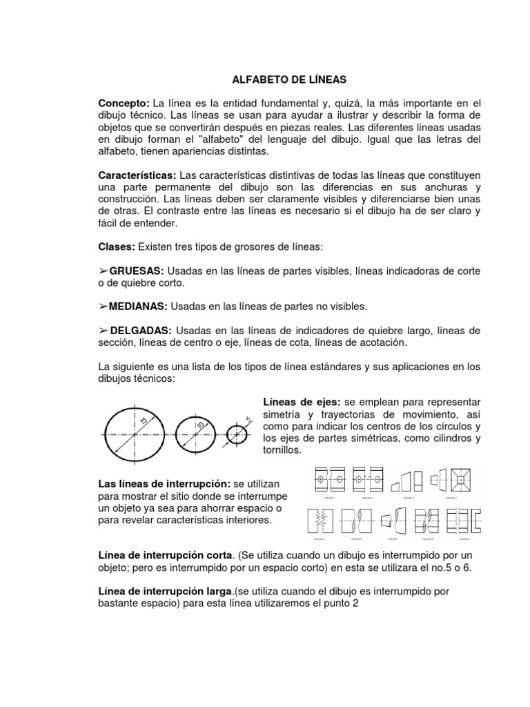 Clases y Tipos del Alfabeto de Líneas | PDF