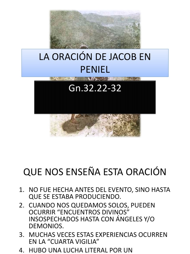 La Oracion de Jacob en Peniel | PDF
