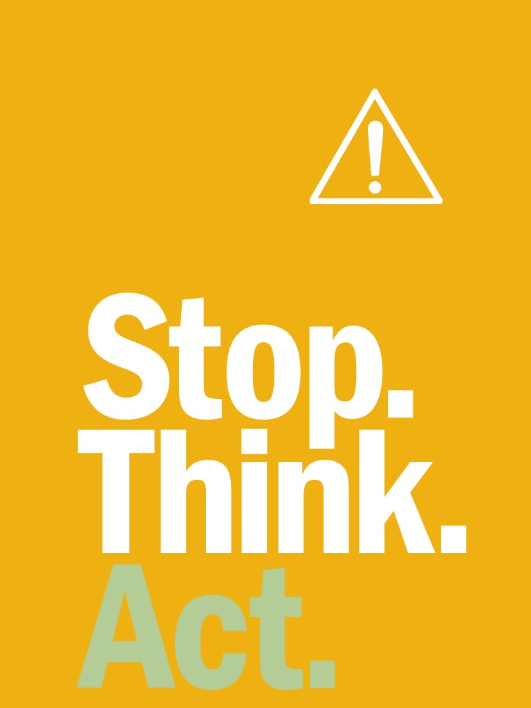 Stop Think Act Book | Emergency Management | Dangerous Goods