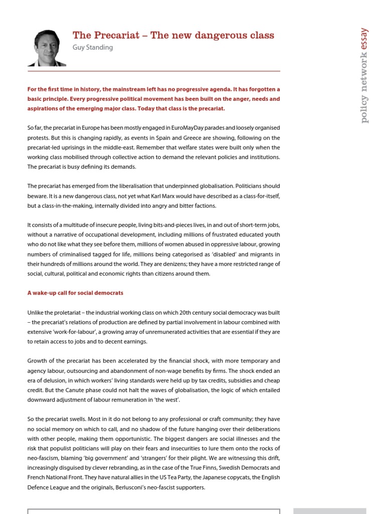 The Precariat - Guy Standing | PDF | Economic Inequality ...