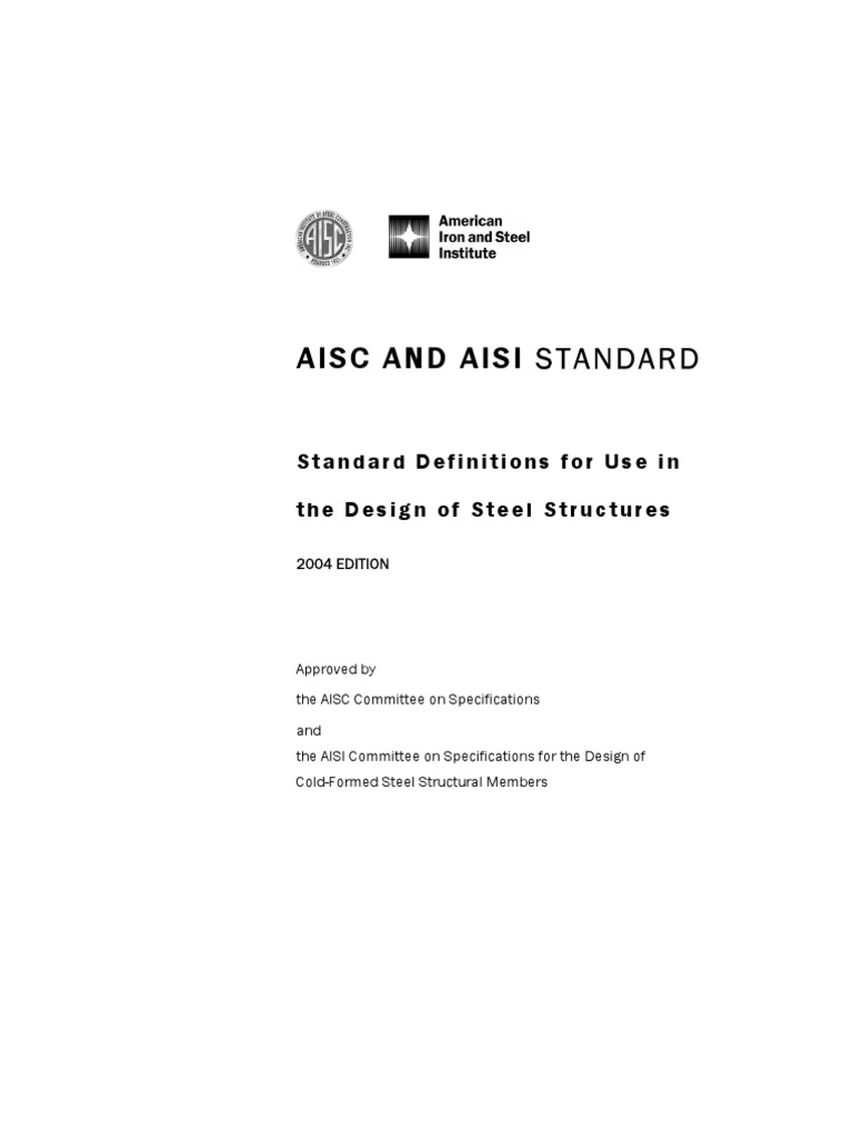 Aisc and Aisi Standard PDF | PDF